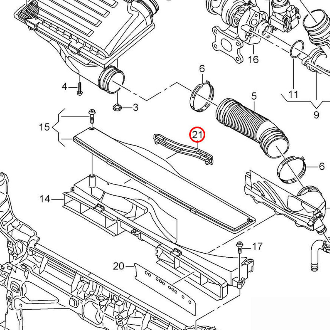 "Pikey 600" Air Intake Block-off Plate - GENUINE - VW MK7 & 7.5 GOLF G ...